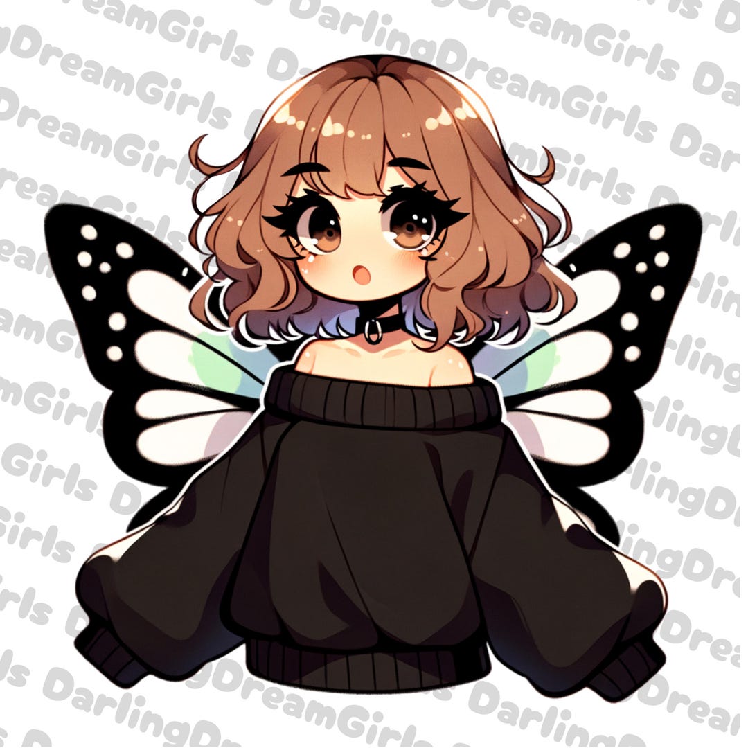 Cute Butterfly Girl PNG, Design, Instant Download, Digital Design - Etsy