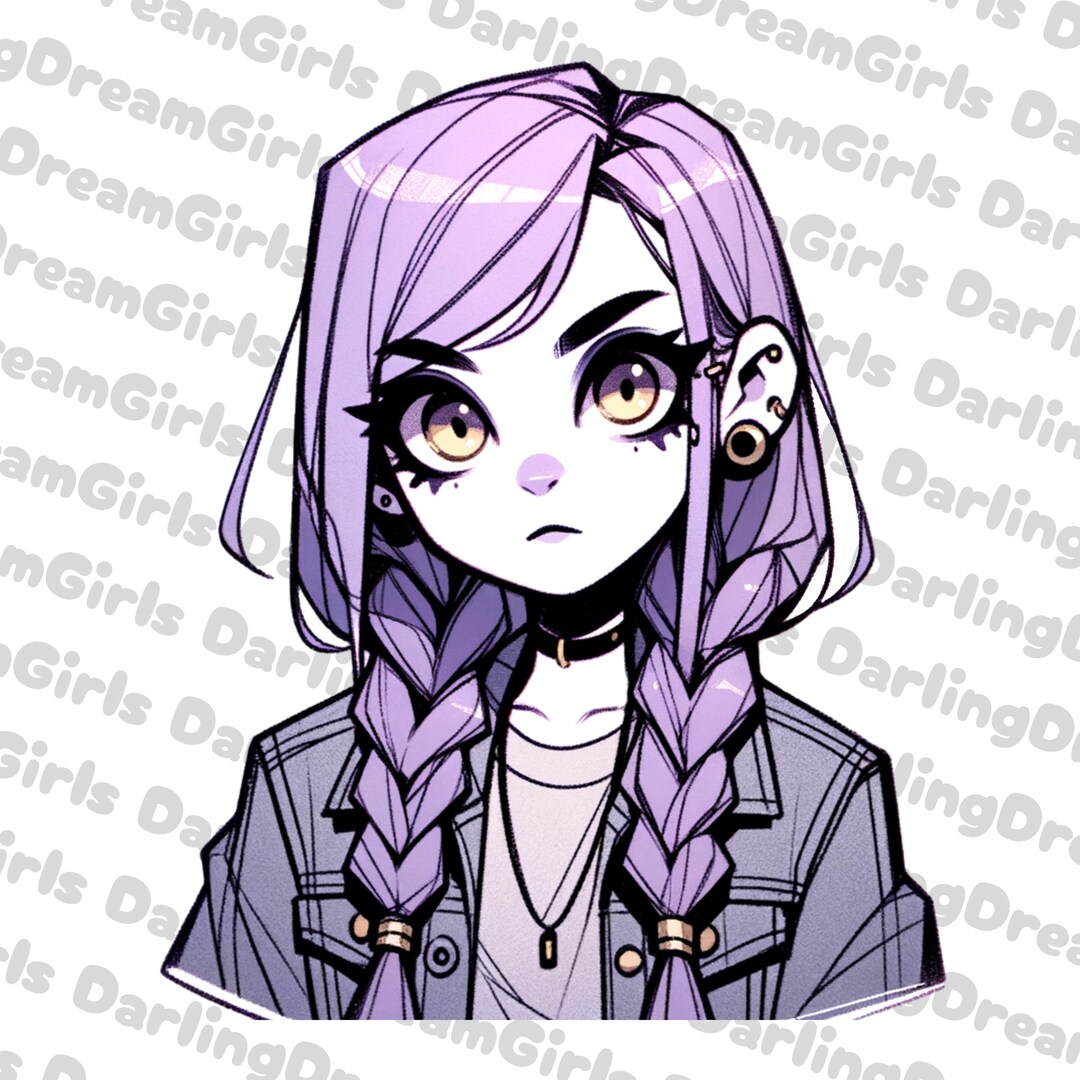Cute Purple Girl PNG, Design, Instant Download, Digital Design - Etsy