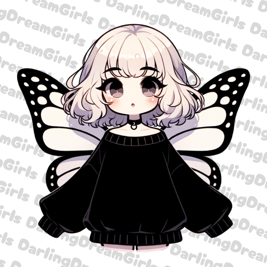 Cute Butterfly Girl PNG, Design, Instant Download, Digital Design - Etsy