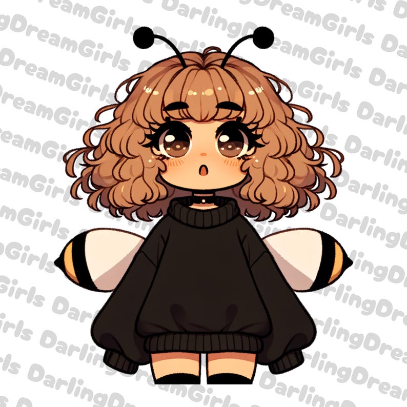 Cute Bee Girl PNG, Design, Instant Download, Digital Design - Etsy