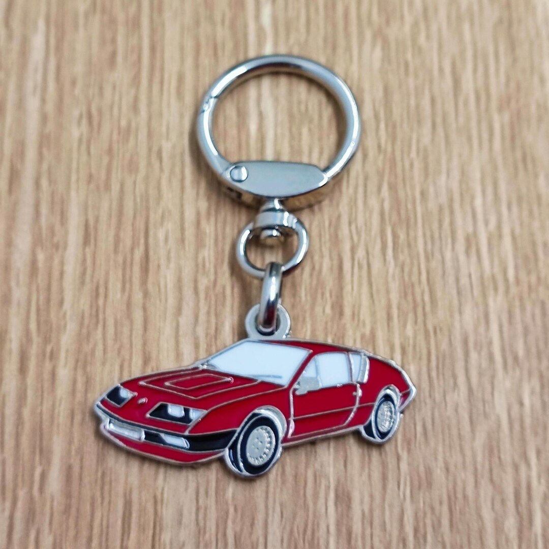 Car R- Alpine A310 Red Keychain, Classic Pendant, Metal Enamel Keychain ...