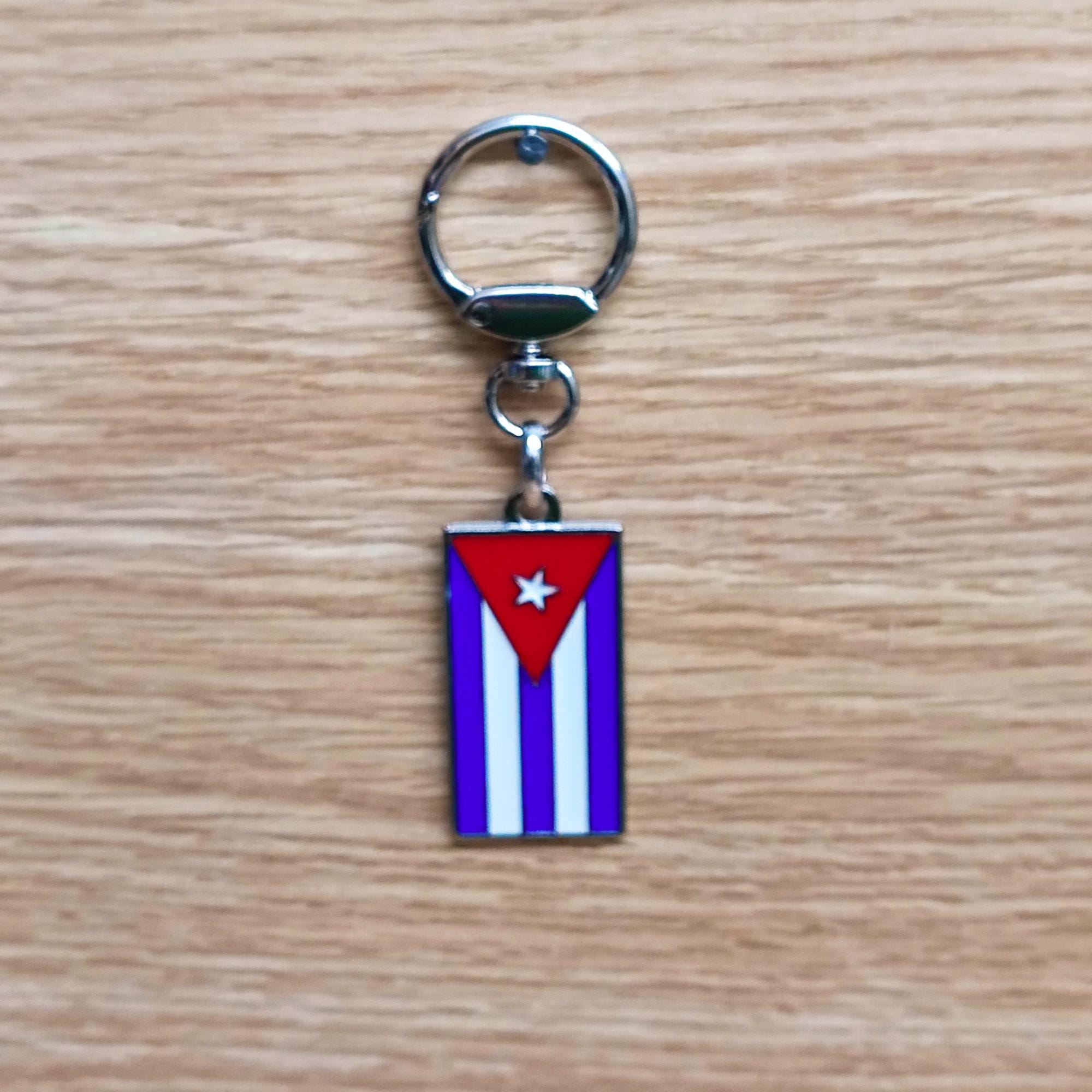 Flag Cuba Keychain Pendant Metal Enamel Color Classic Flags of ...