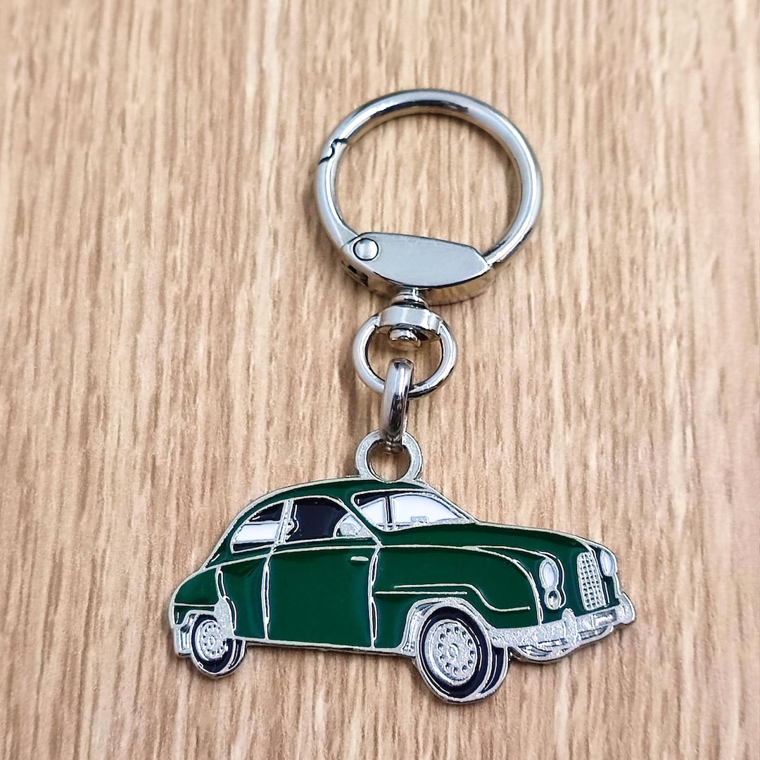 Saab 92 Green Metal Keychain Hanging Metal Colour Quality Classic Cars ...