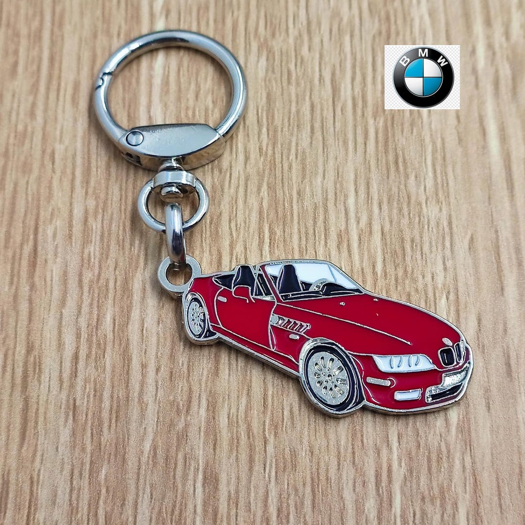 BMW Z3 Keychain, Classic Car Pendant, Metal Enamel Keychain, Retro ...