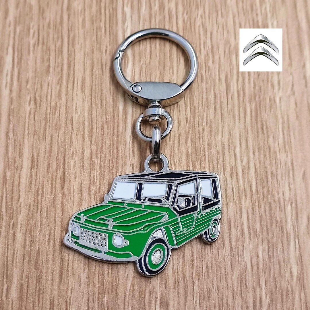 Citroen Mehari Keychain Classic Car Pendant, Metal Enamel Keychain ...