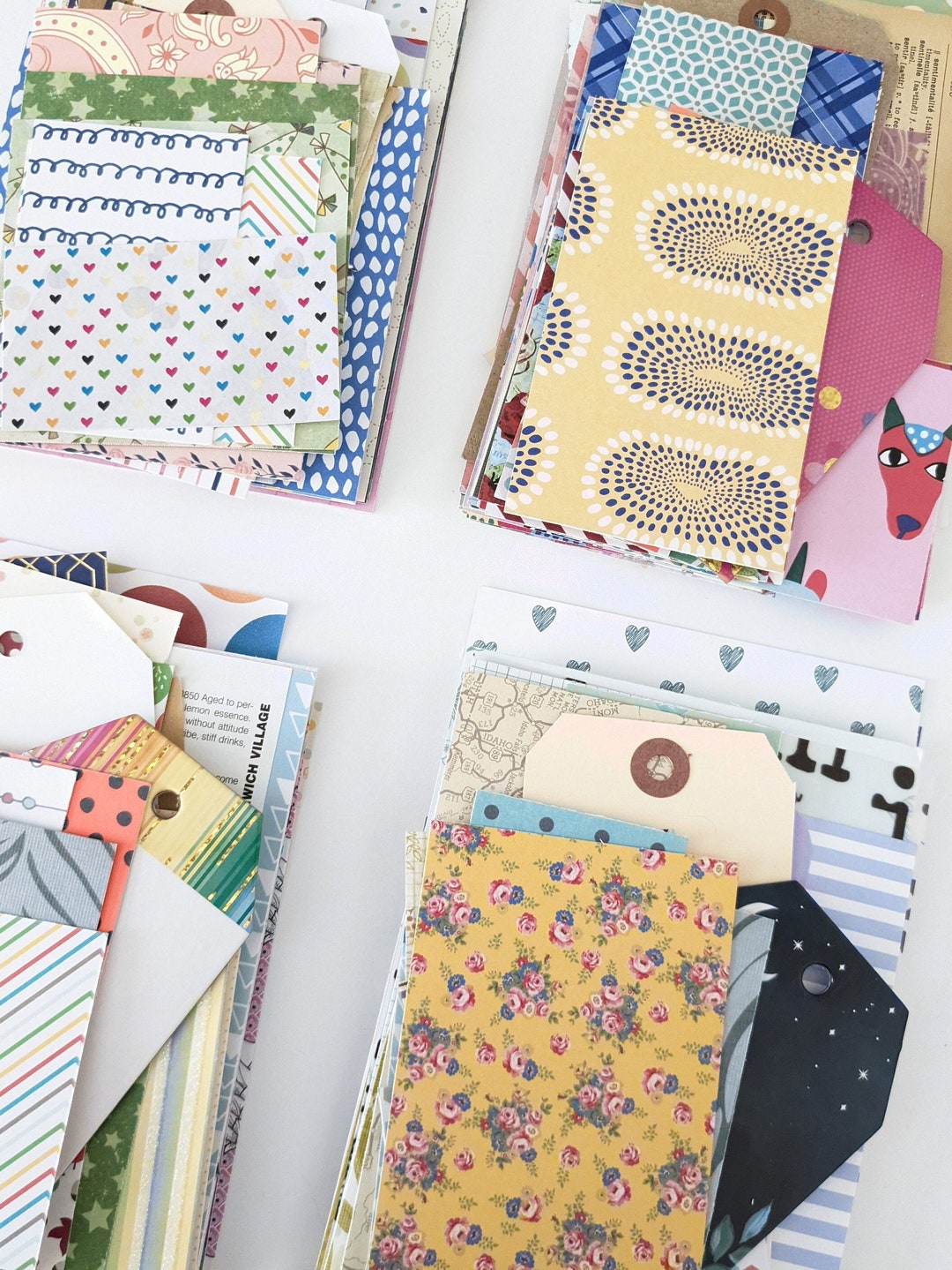 Mixed Scrap Paper Pack: 50+ Sheets for Junk Journals & Cardmaking - Etsy