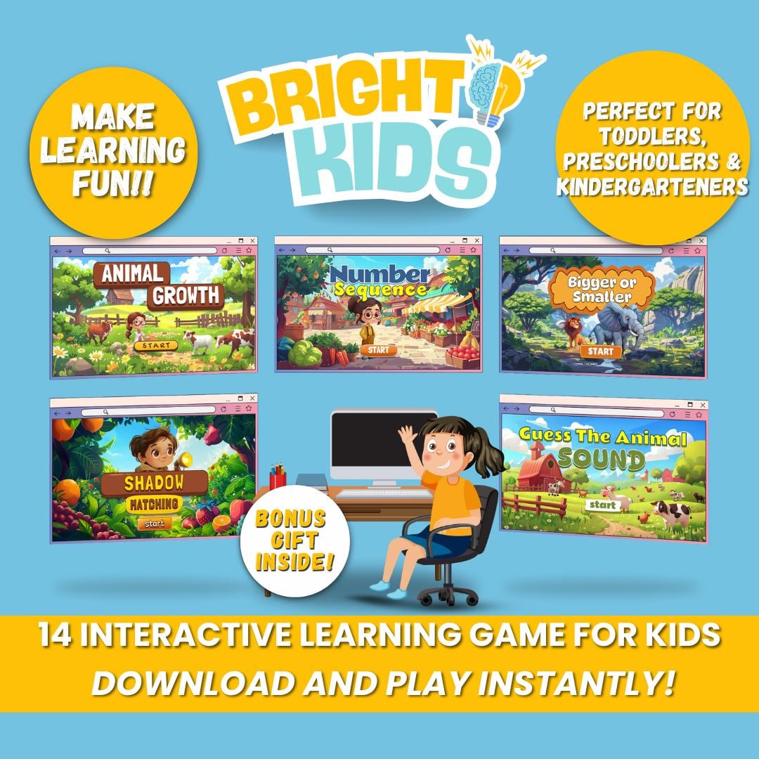Interactive Learning Game Fun Educational Activity Toddlers Preschool ...