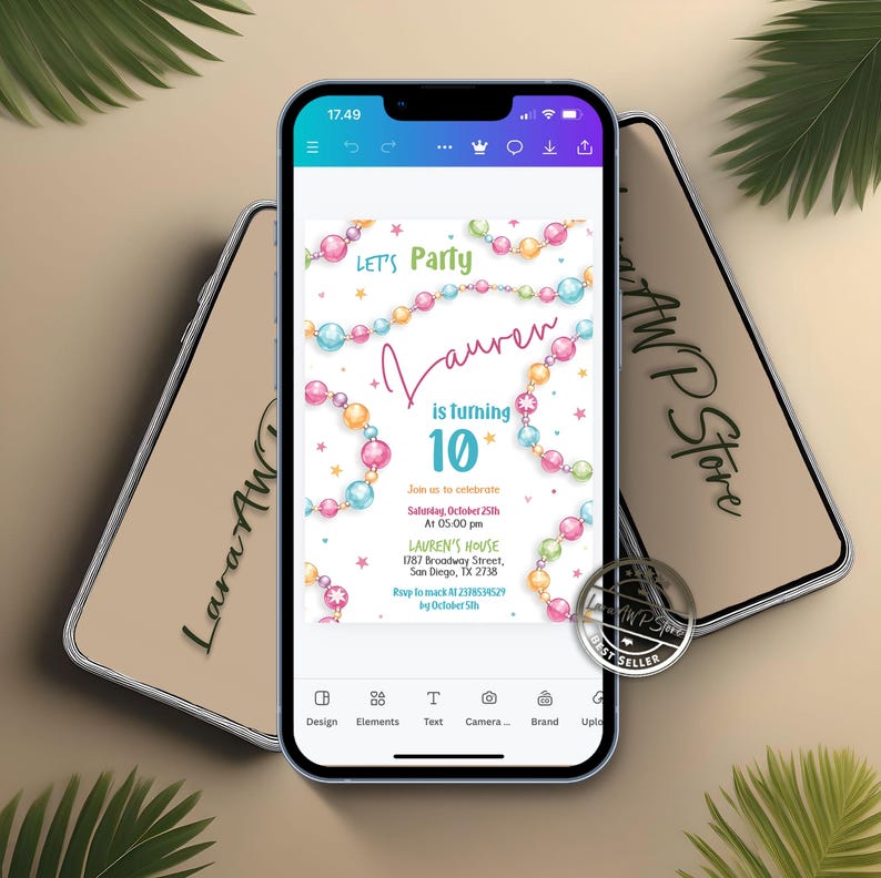 Friendship Bracelet Invitation, Making Invite, Jewelry Party, Girl ...