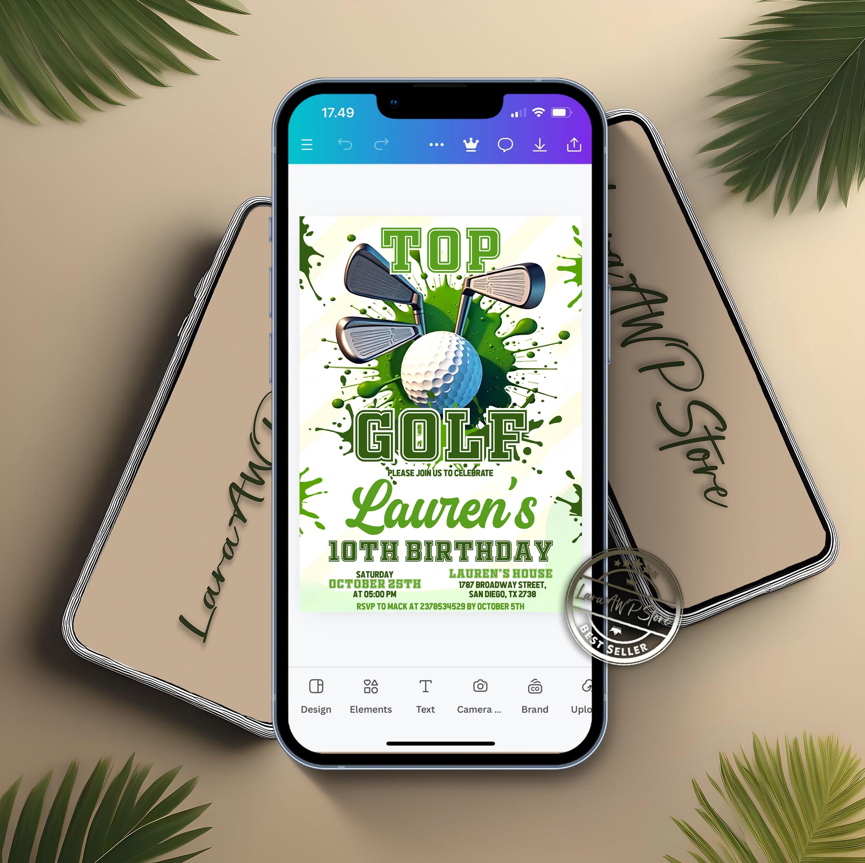 Golf Birthday Invitation, Let's Par Tee Golf Birthday Invite, Golf ...