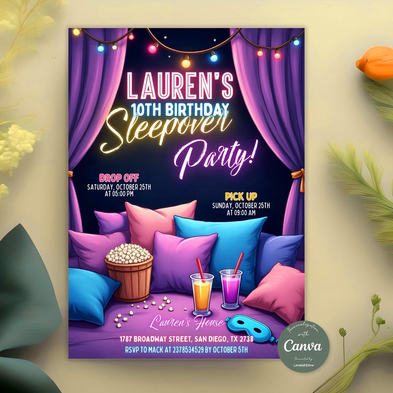 Girls Slumber Party - Etsy