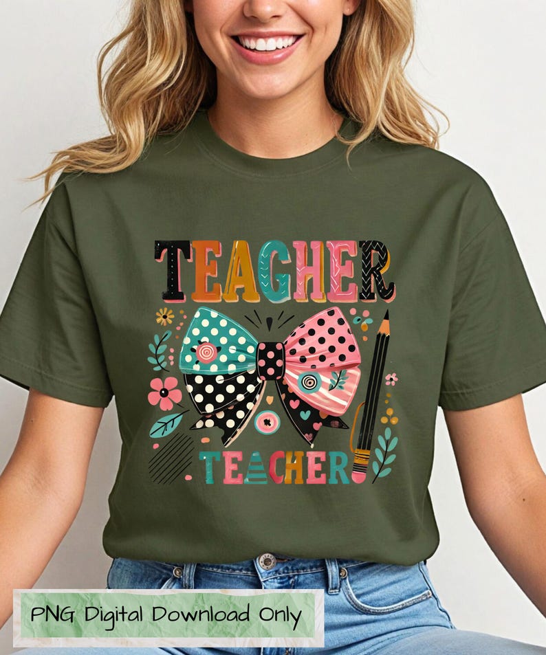 Coquette Teacher Png, Back to School Png, Teacher Appreciation Png ...