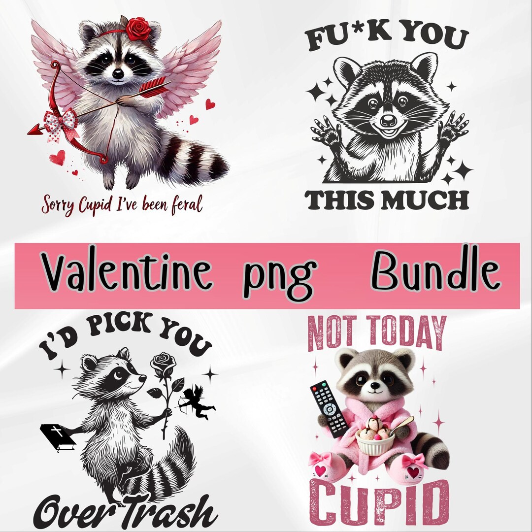 Raccoon Valentine Png Bundle, Raccoon Png, Love Png, Jesus Valentine ...