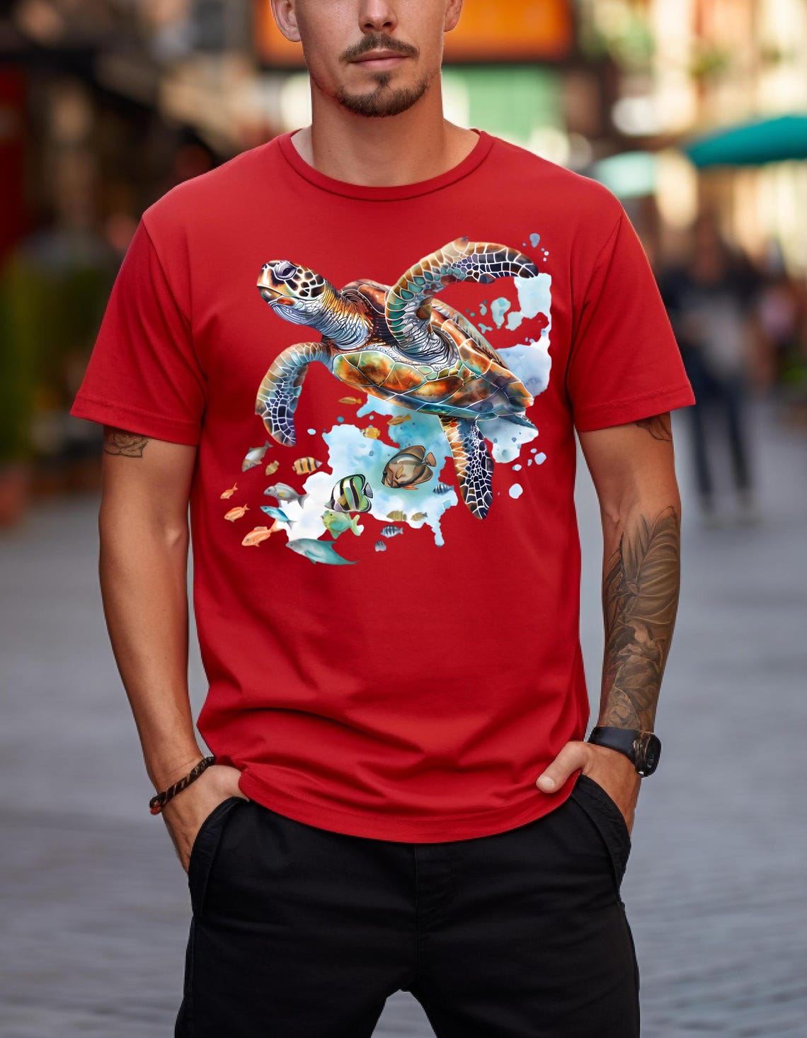 Sea Turtle T-shirts, Swimming Sea Turtle Shirt, Love for Sea Turtles - Etsy