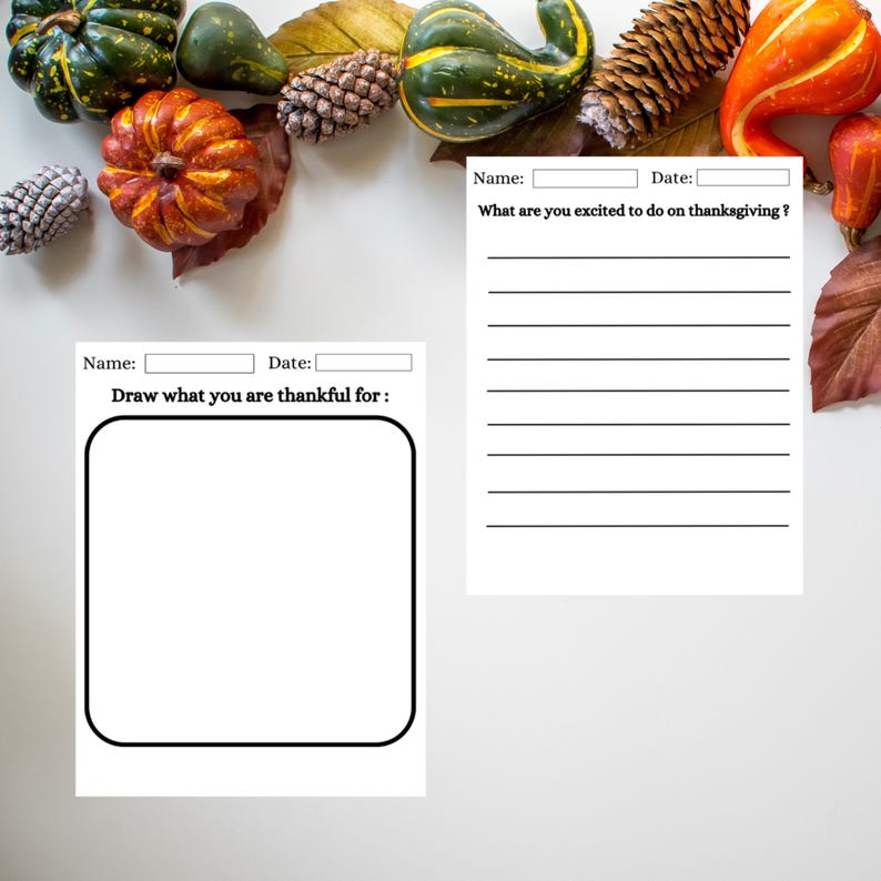 Thanksgiving Worksheets for School or Homeschooling - Etsy