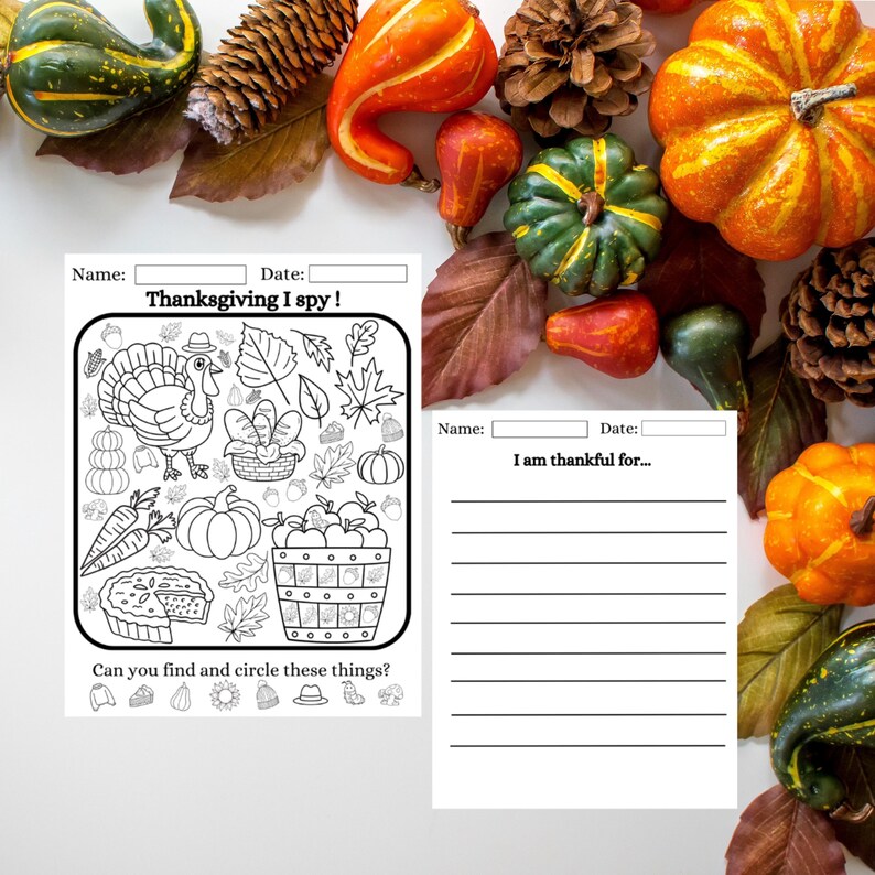 Thanksgiving Worksheets for School or Homeschooling - Etsy