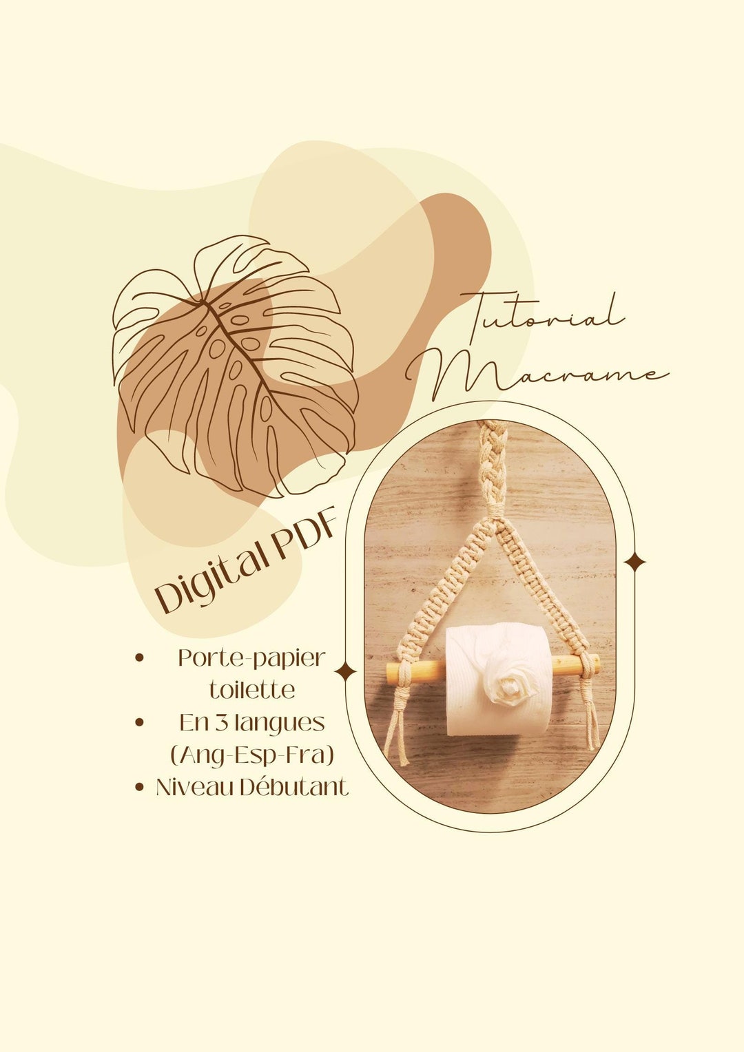 Macrame Paper Holder, Macrame Tutorial, Macrame Pattern, Bohemian ...
