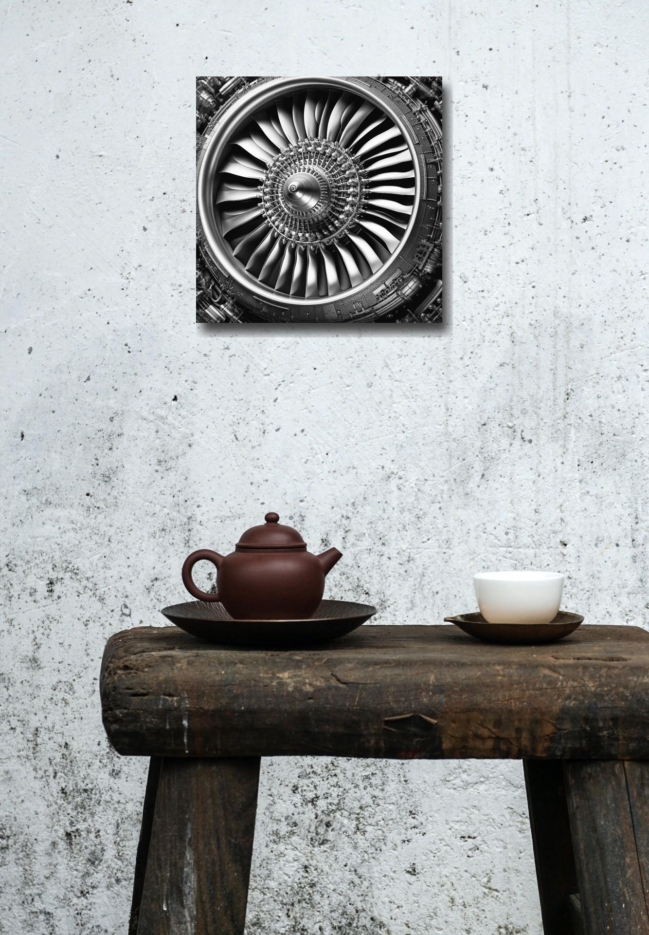 Jet Engine Turbine Digital Art Print File, Airplane Engine Printable ...