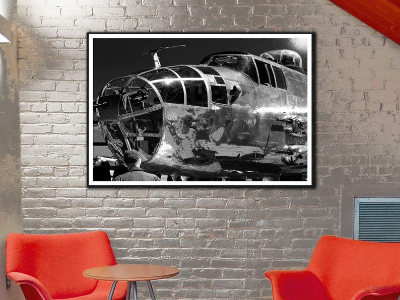 B-25 WW2 Airplane Digital Art Print File, Military Aircraft Printable ...