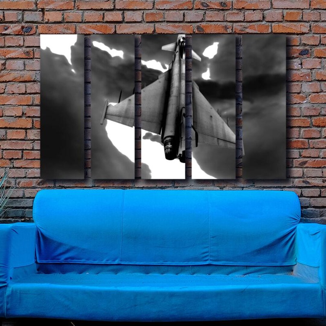 Typhoon Military Fighter Jet Wall Art Print | Aircraft Eurofighter ...