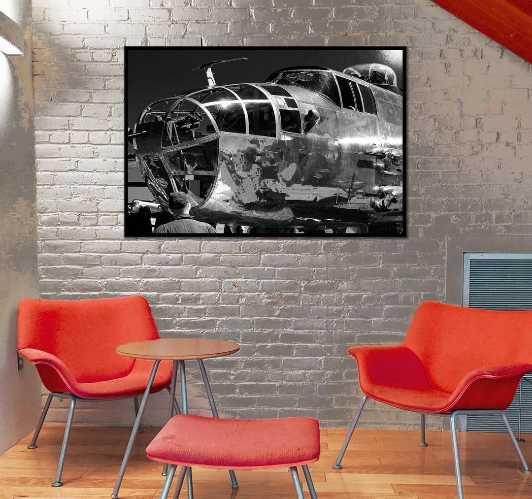 Vintage WW2 B-25 Airplane Historic Aircraft Framed Wall Decor | WW2 ...