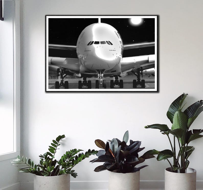 A380 Airbus Airplane Digital Art Print File, Aircraft A-380 Printable ...