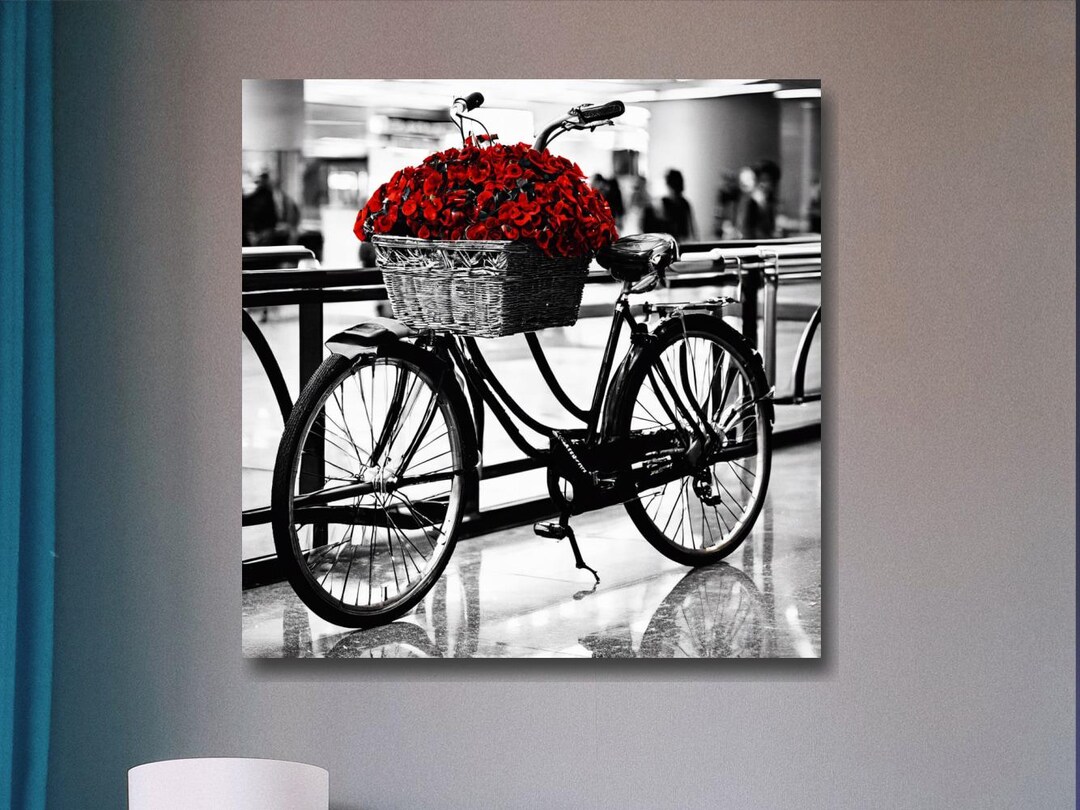 Airport Decor Digital Art Print File, Vintage Bicycle Printable Art ...