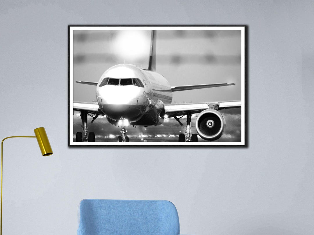 Airbus A-320 Airplane Digital Art Print File, Aircraft Engine Printable ...