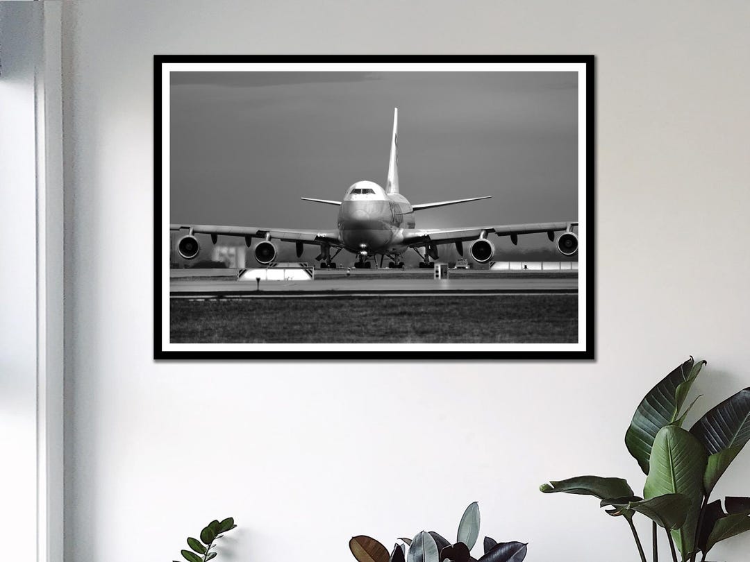 Aircraft Boeing 747 Digital Art Print File, Jet Pssenger Printable Art ...