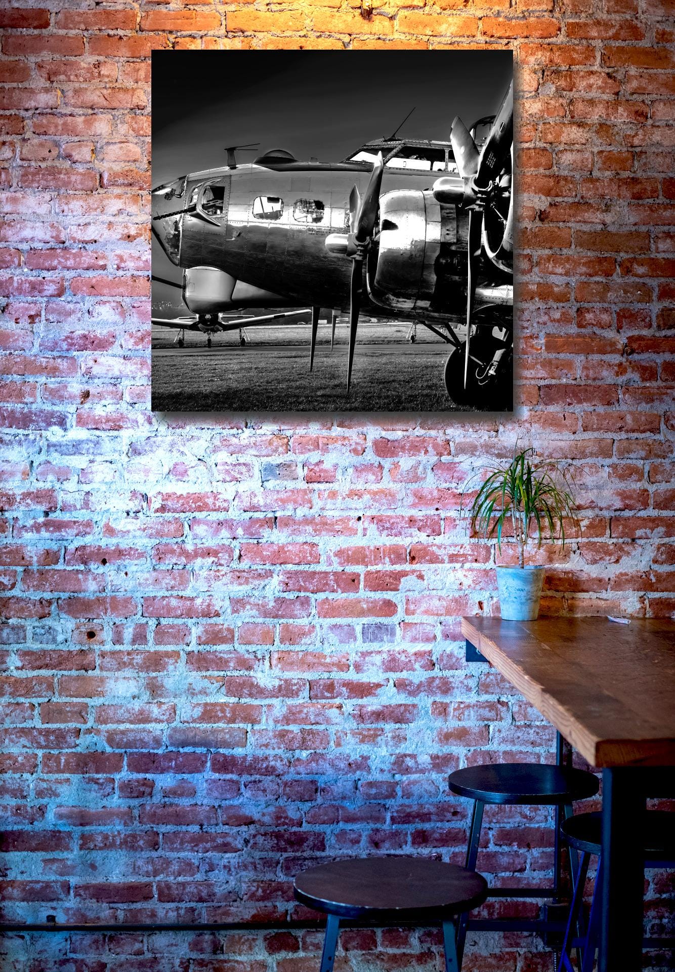 B-17 Airplane Digital Art Print File, Flying Fortress Printable Art ...