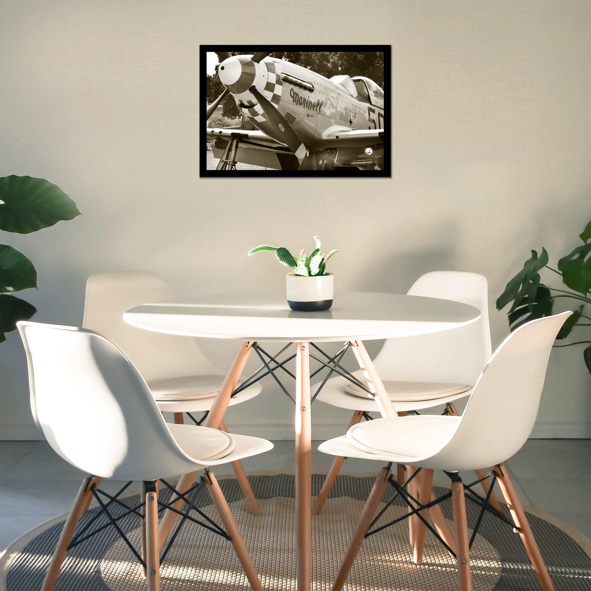 P51 Mustang Airplane Digital Art Print File, WW2 Aircraft Printable Art ...
