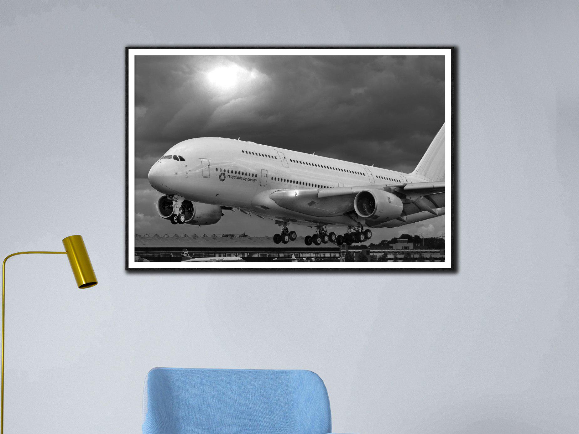 Airbus A380 Digital Art Print File, Airplane Aircract Printable Art ...