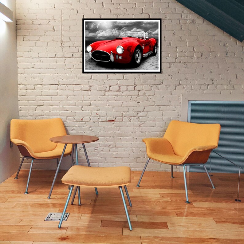 AC Cobra Vintage Car Digital Art Print File, Shelby Cobra Printable Art ...
