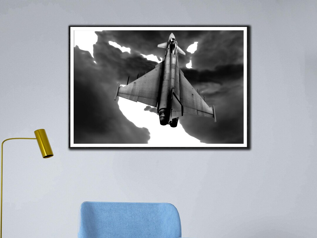 Typhoon Aircraft Digital Art Print File, Eurofighter Airplane Printable ...