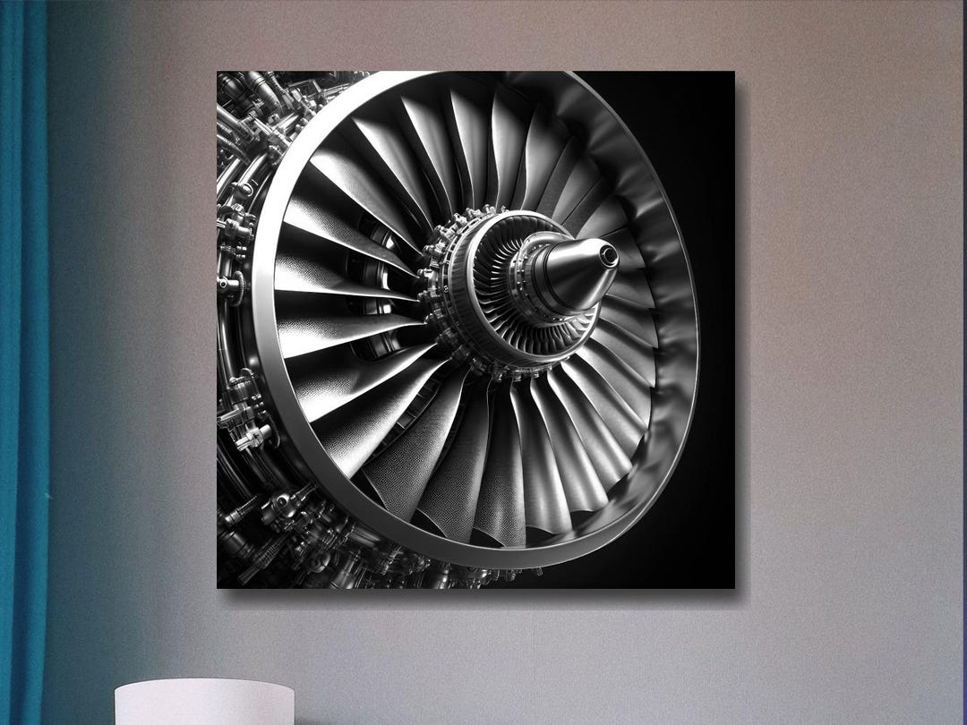 Jet Engine Aircraft Digital Art Print File, Airplane Aviation Printable ...