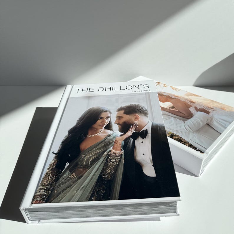 Luxury Hardcover Wedding Photo Album: Thick Page Personalized Keepsake ...