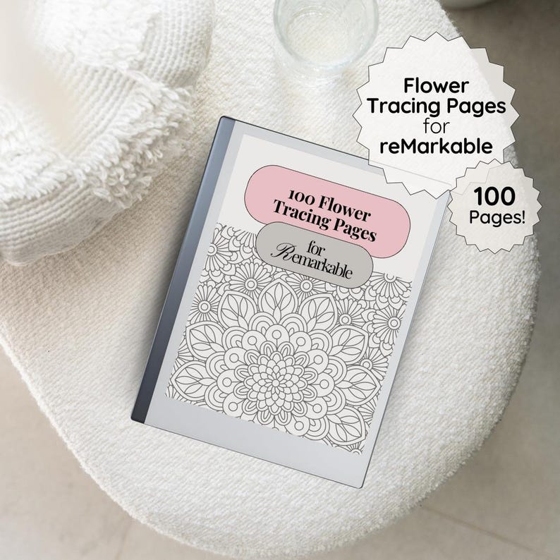 100 Flower Tracing Pages for Remarkable Tablet, Compatible With ...