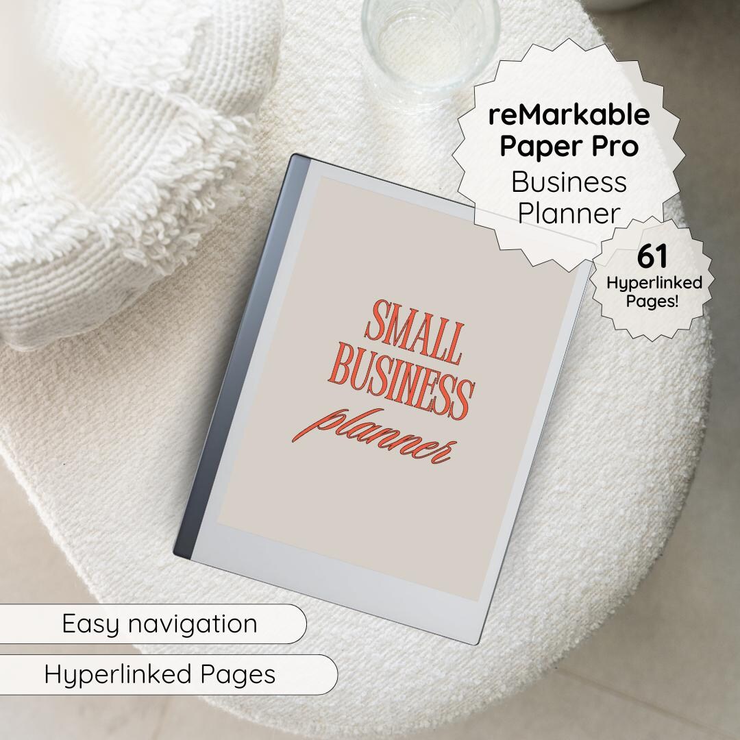 Remarkable Paper Pro Small Business Planner, Remarkable Paper Pro ...