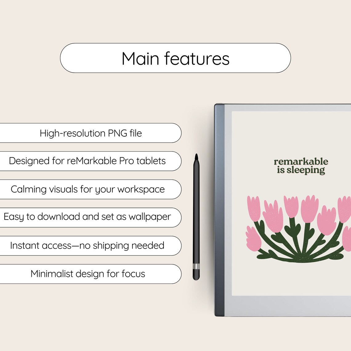 Sleep Screen for Remarkable Pro, Remarkable Paper Pro, Remarkable ...