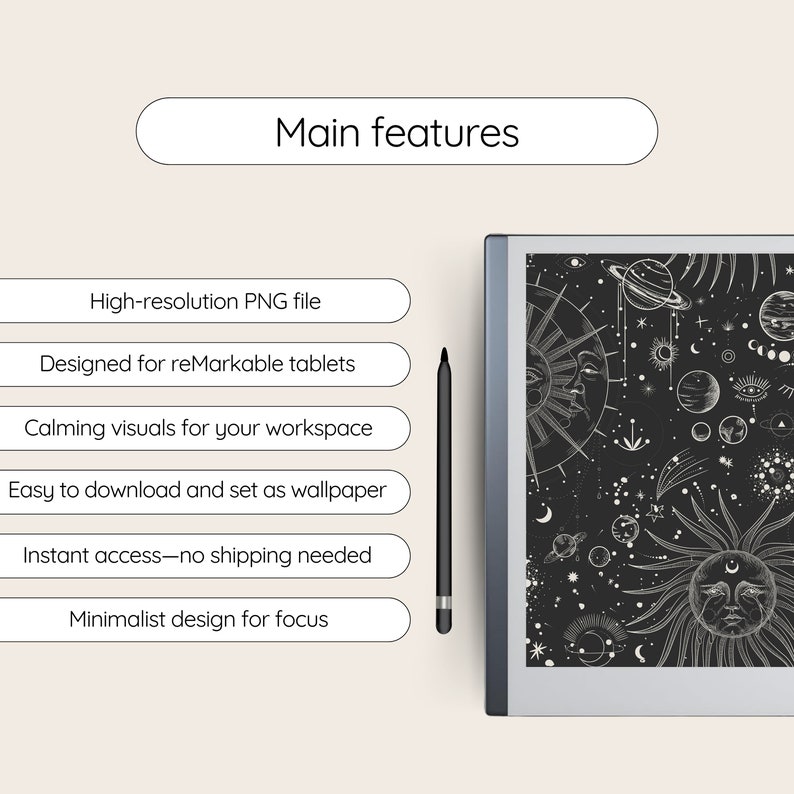 Remarkable Sleep Screen Template, Remarkable Notebook Template Screen ...