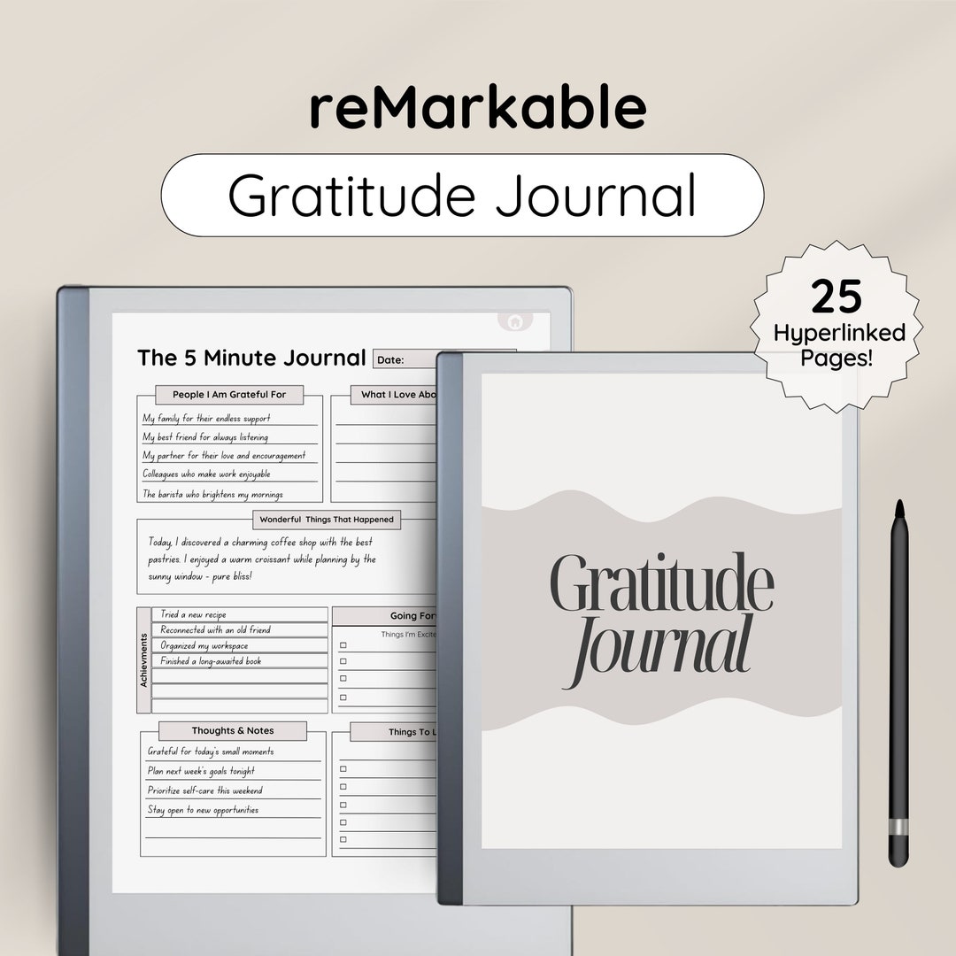 Remarkable 2 Gratitude Journal, Remarkable 2 Templates, Remarkable 2 to ...