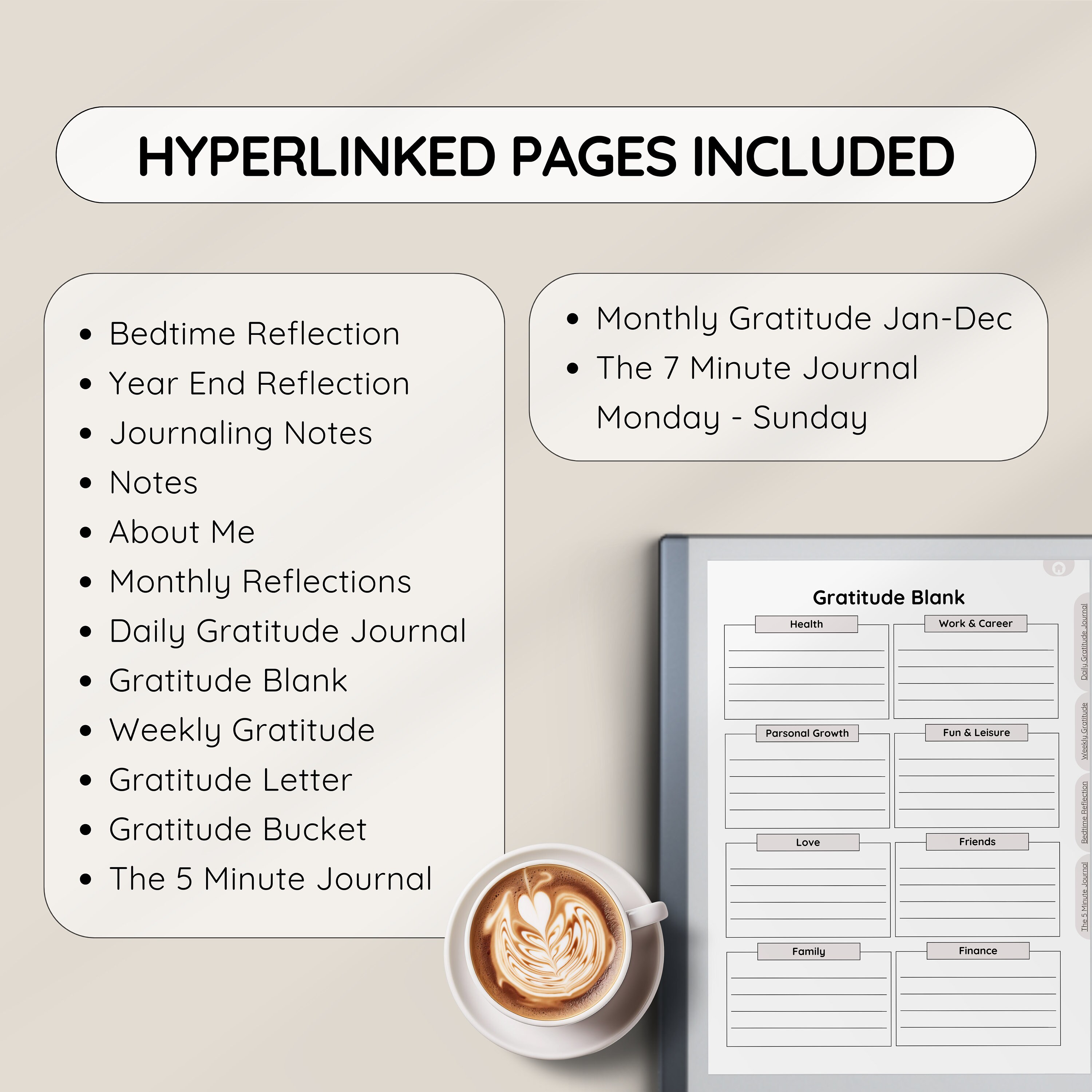 Remarkable 2 Gratitude Journal, Remarkable 2 Templates, Remarkable 2 to ...