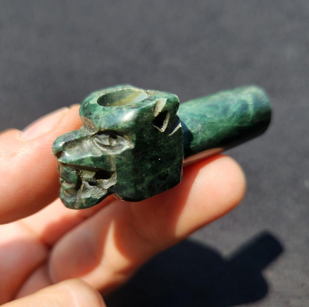 Pre Columbian Jaguar Jade Pipe - From Mexico - Etsy