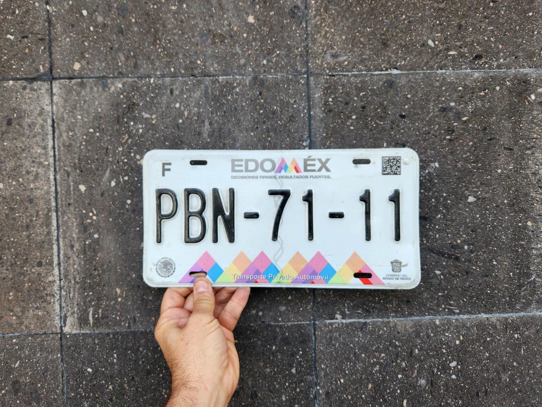 2018 Mexican License Plate - Estado De Mexico / EDOMEX - Etsy