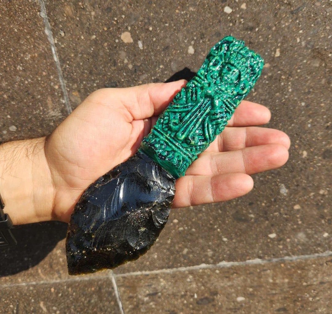 Mexican Aztec Maya Obsidian Sacrifice Stone Blade - Etsy