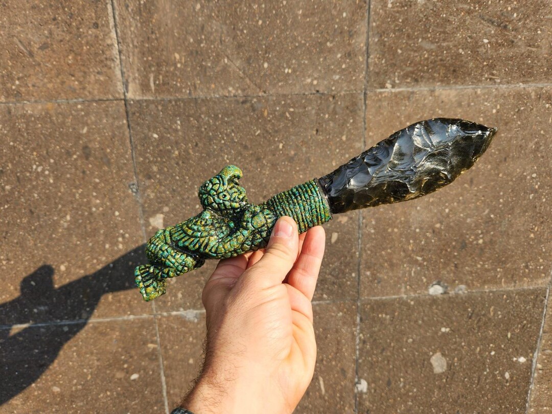 Aztec Maya Style Obsidian Sacrifice Blade Knife Mexico Made - Etsy