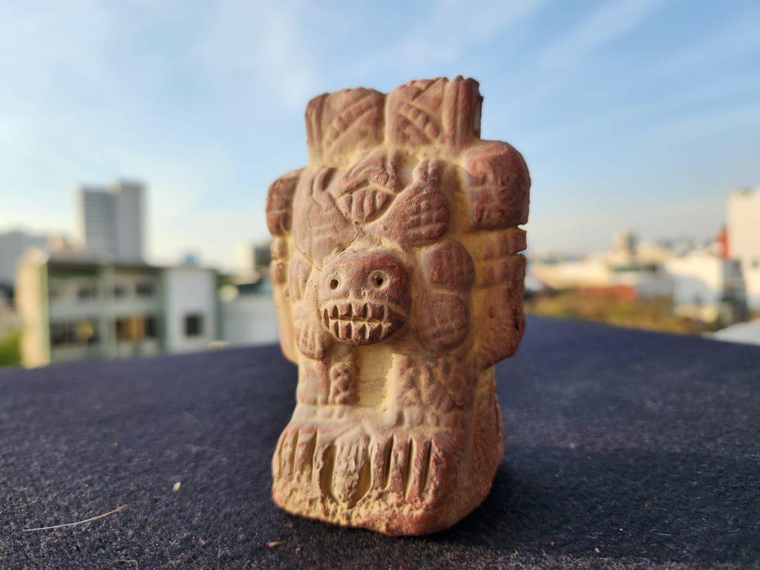 Pre Columbian Aztec Rain God TLALOC Clay Figure From Mexico - Etsy