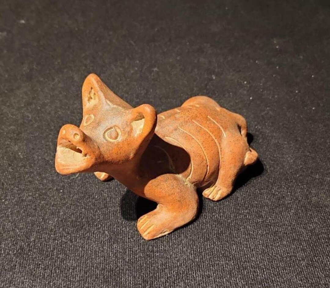 Howling Xolo Pre Columbian Dog Figure Mexican Hairless Xoloitzcuitle ...
