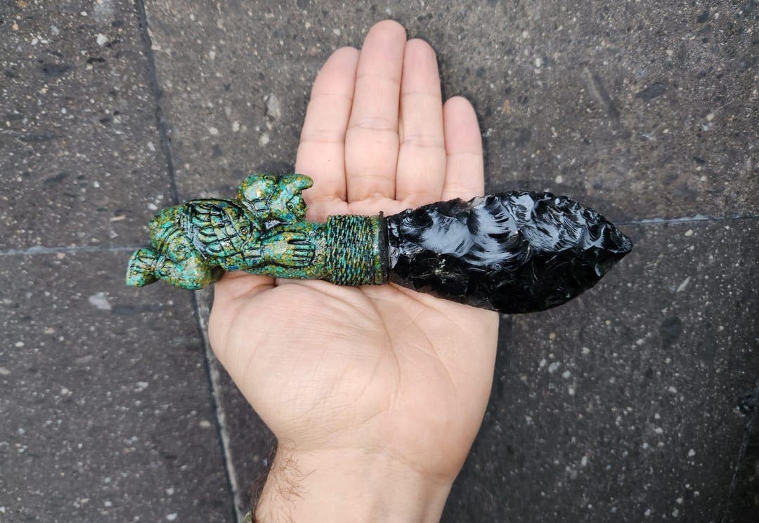 Aztec Maya Style Obsidian Sacrifice Blade Knife Mexico Made - Etsy