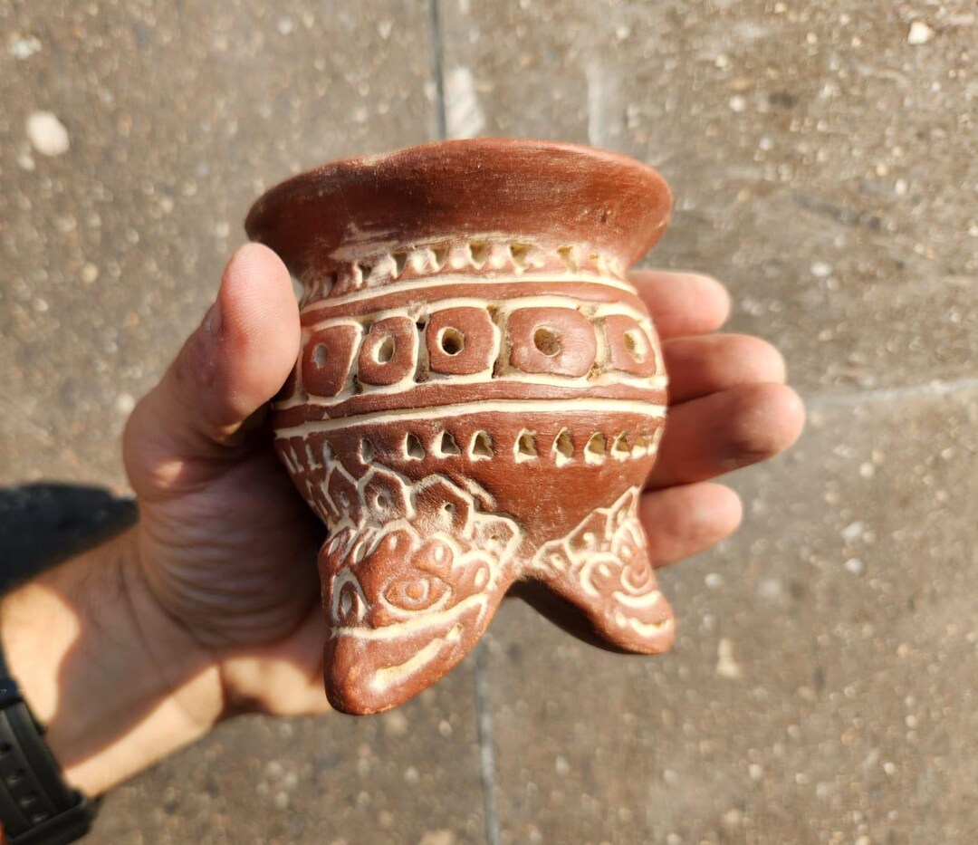 Pre Columbian Aztec Eagle Tripod Vessel Made in Mexico - Etsy