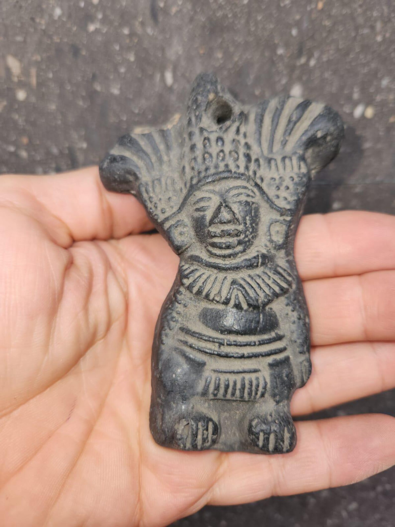 Pre Columbian Aztec Maya Style Clay Figurine Pendant - Etsy
